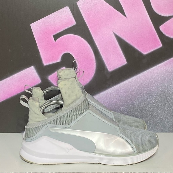 Puma | Shoes | Puma Fierce Mid Slip On Sliver Sneakers | Poshmark